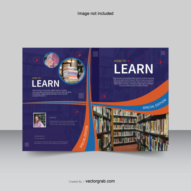 Creative book cover design template - Vectorgrab