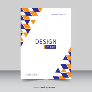 A4 cover design simple template - Vectorgrab