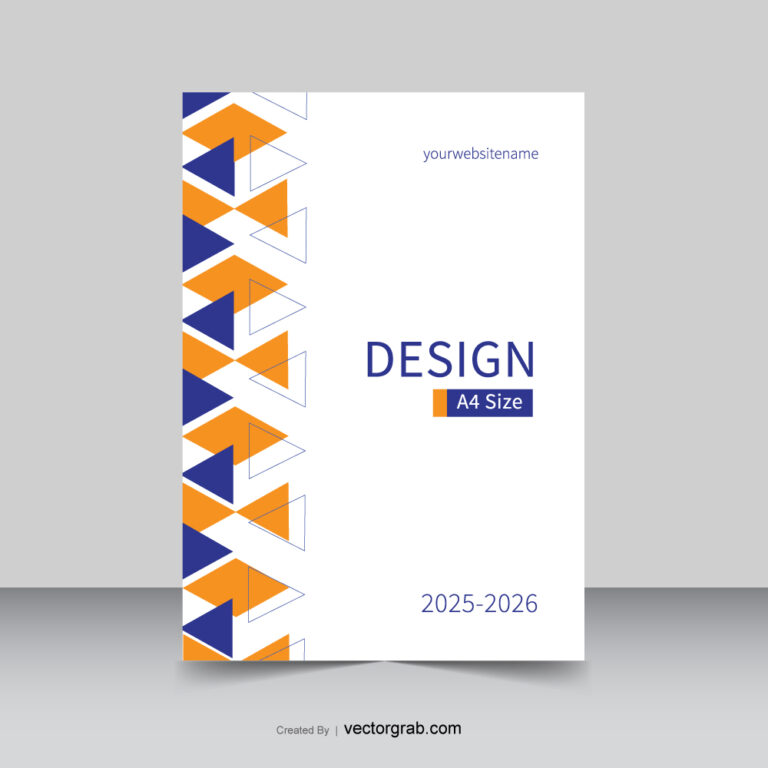 A4 size cover page design template - Vectorgrab