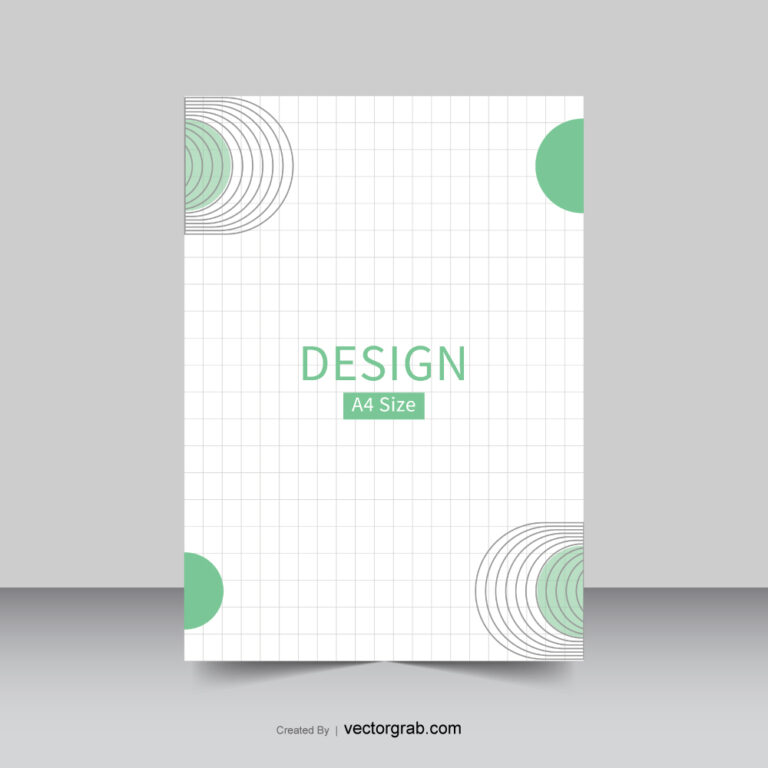 Design A4 size document book cover design - Vectorgrab
